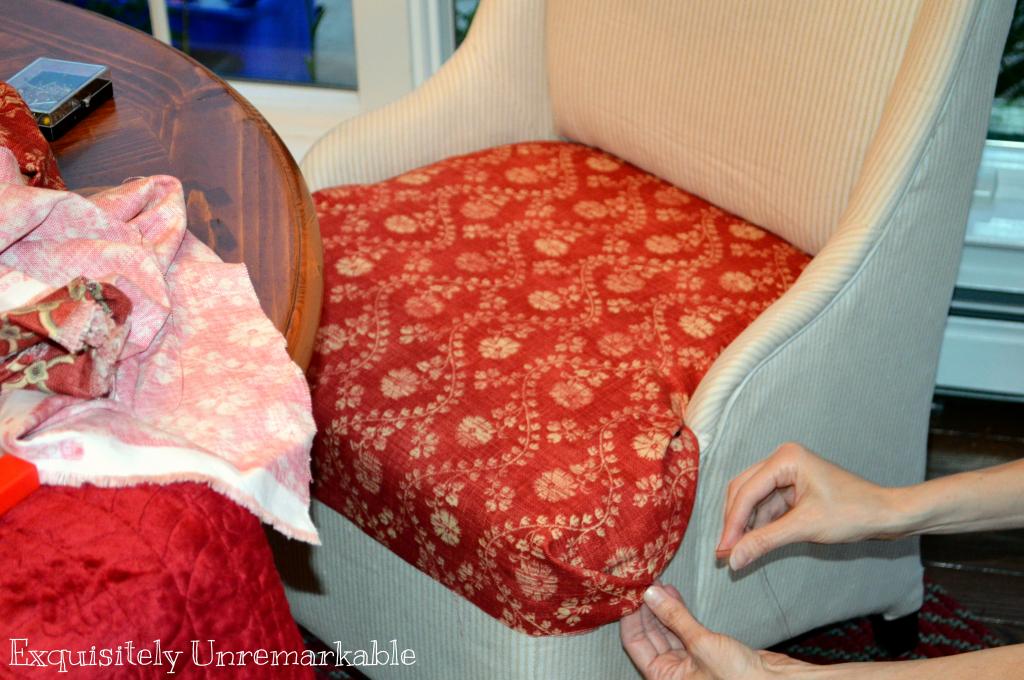 A Quick Chair Tear Repair ~ Partial Slipcover - Exquisitely Unremarkable