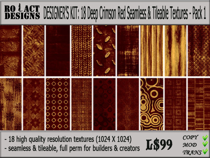 Ro!Act Designs: ..::RO!ACT::..DESIGNS Builder's Kit: 18 Deep Crimson ...