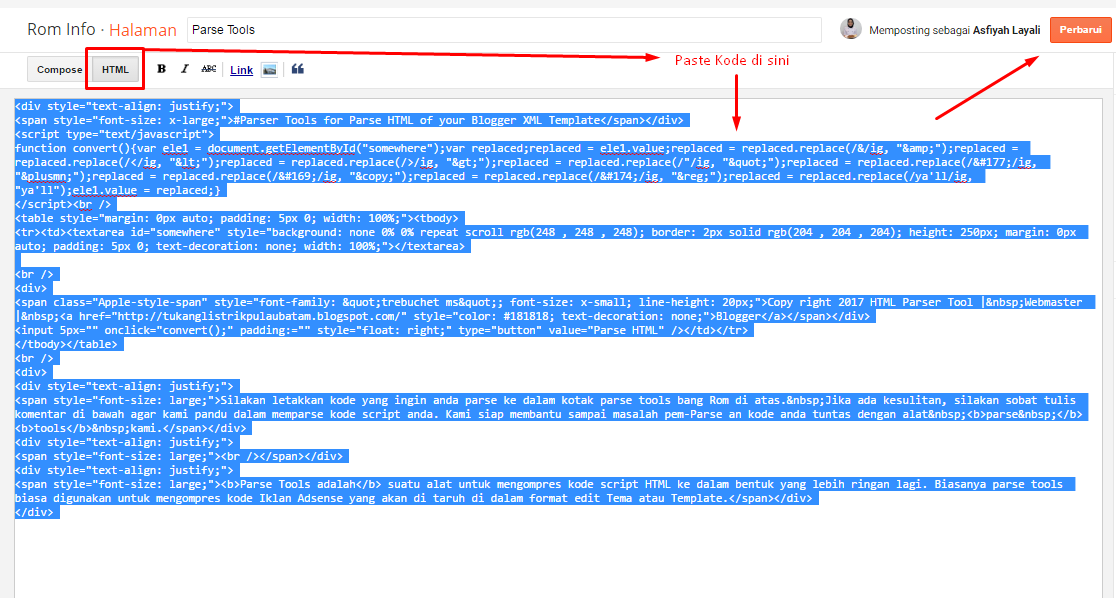 Inilah Cara Praktis Membuat Parse Tools Blog Mblogger