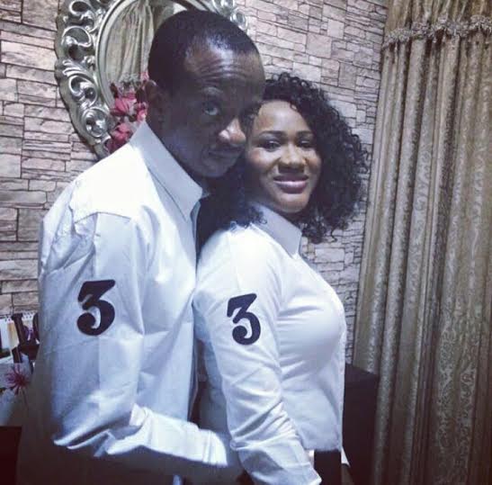 Photos: Sumbo & David Adeoye step out in customized shirts for their ...