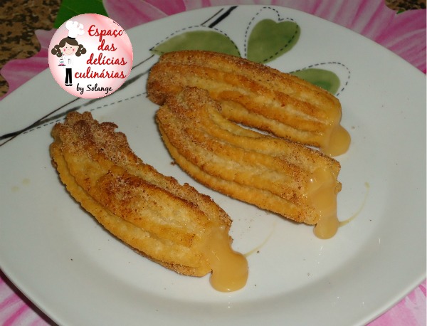 Churros com doce de leite - Espaço das delícias culinárias