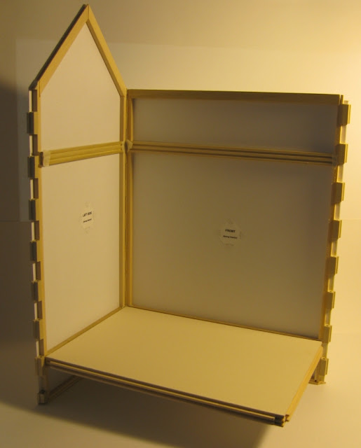 Mike's Miniatures: Modular stick built pack away dollhouse: Realized