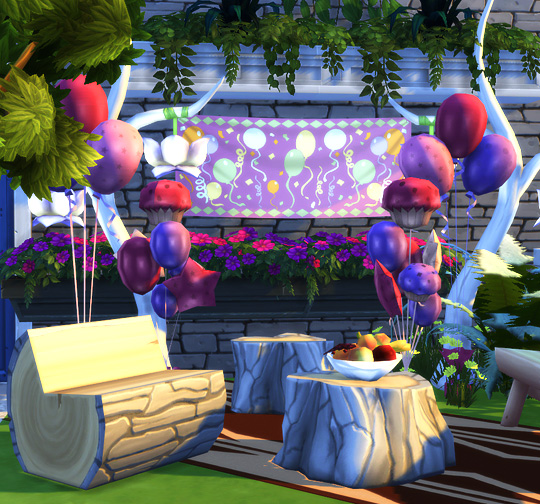 Party decor. TS3 to TS4 conversion ~ Nathys Sims