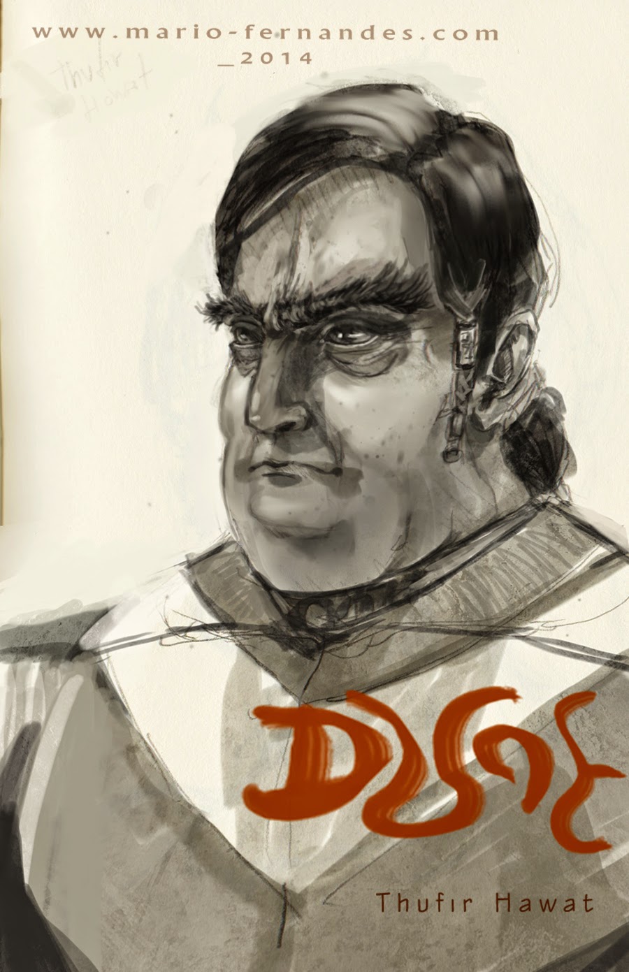 Mario Fernandes - Art Blog (+)365: 1019 ... dune fanart 14-11 -Thufir Hawat