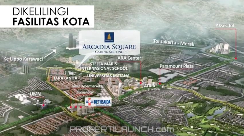 Pre-launching Ruko Arcadia Square Gading Serpong Harga Rp. 3.5 Milyaran
