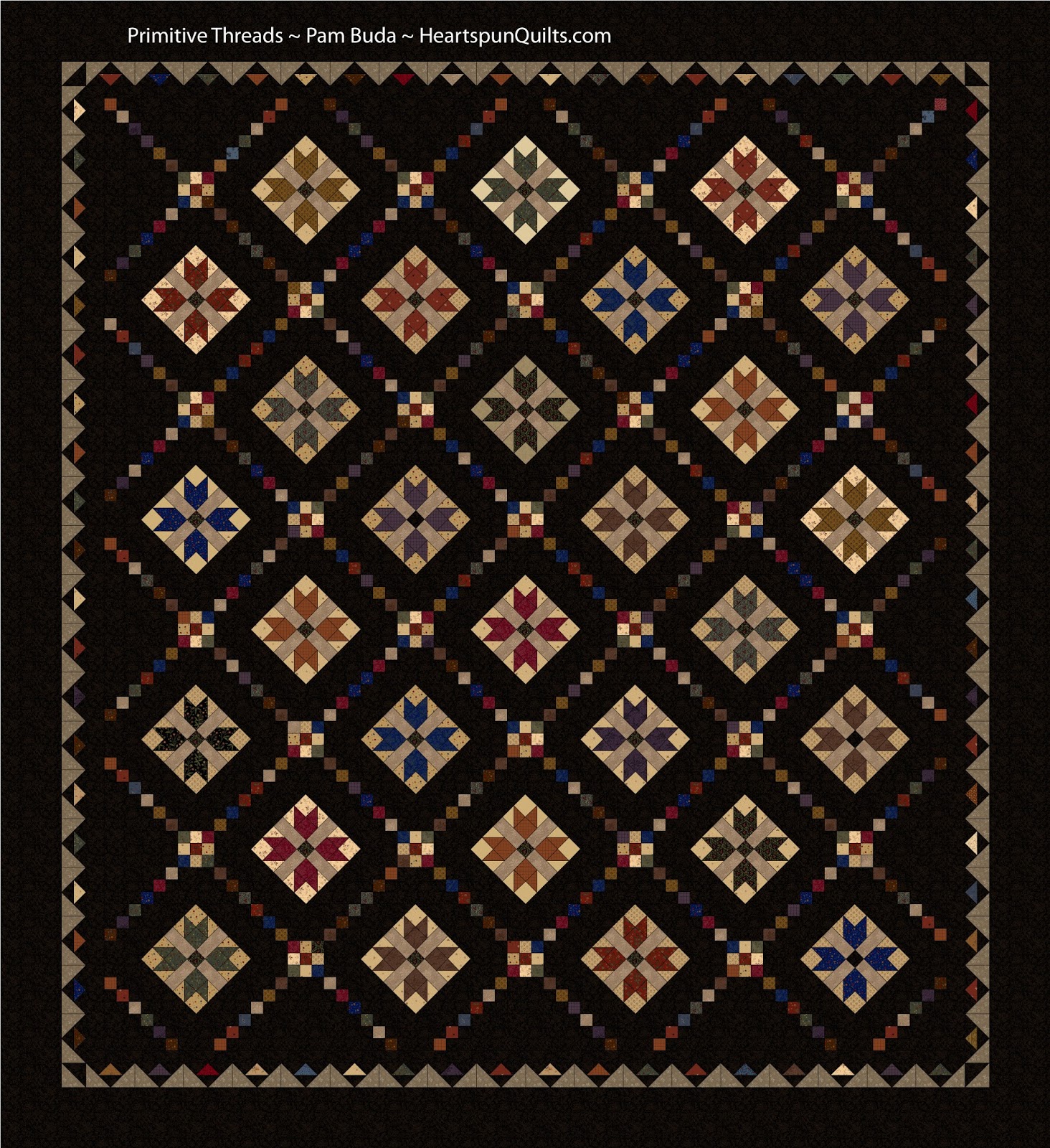 Heartspun Quilts ~ Pam Buda: First Peek At Primitive Threads!