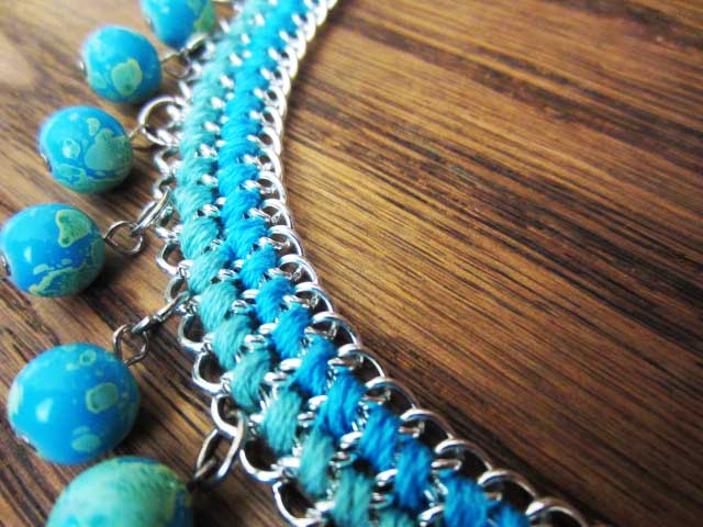 Make a Statement: DIY Woven Chain Necklace Tutorial