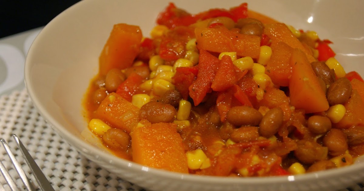 Leon vegetarian squash, corn and bean stew recipe... - Frills 'n' Spills