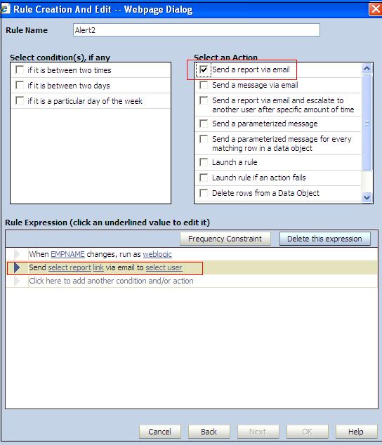 Send the reports to external email ids through Alerts - Oracle BAM server.