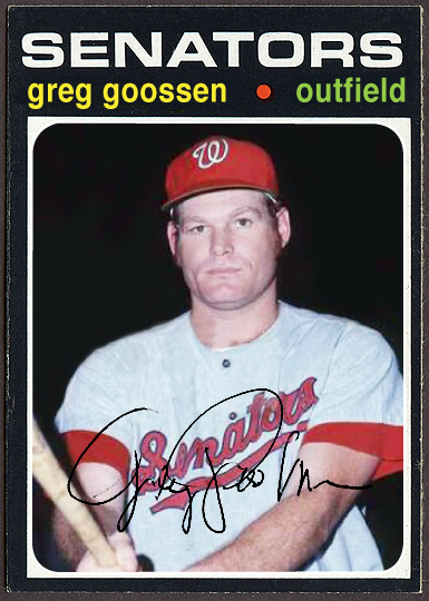 WHEN TOPPS HAD (BASE)BALLS!: MISSING IN ACTION- 1971 GREG GOOSSEN