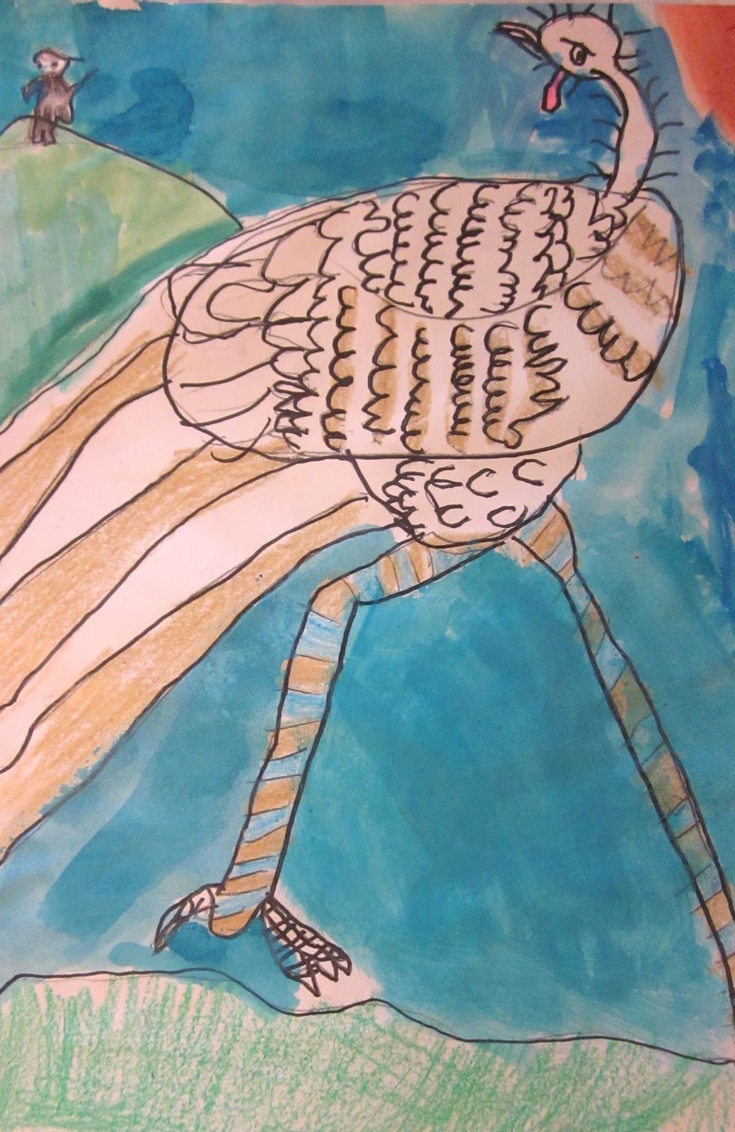 Art is Basic-- Art Teacher Blog: First Grade Bird Paintings-- Audubon