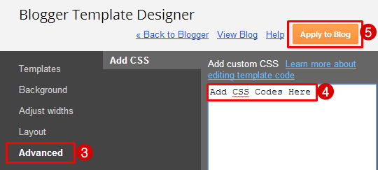 How To Add Css Codes In Blogger Templates Best Blogger Tricks