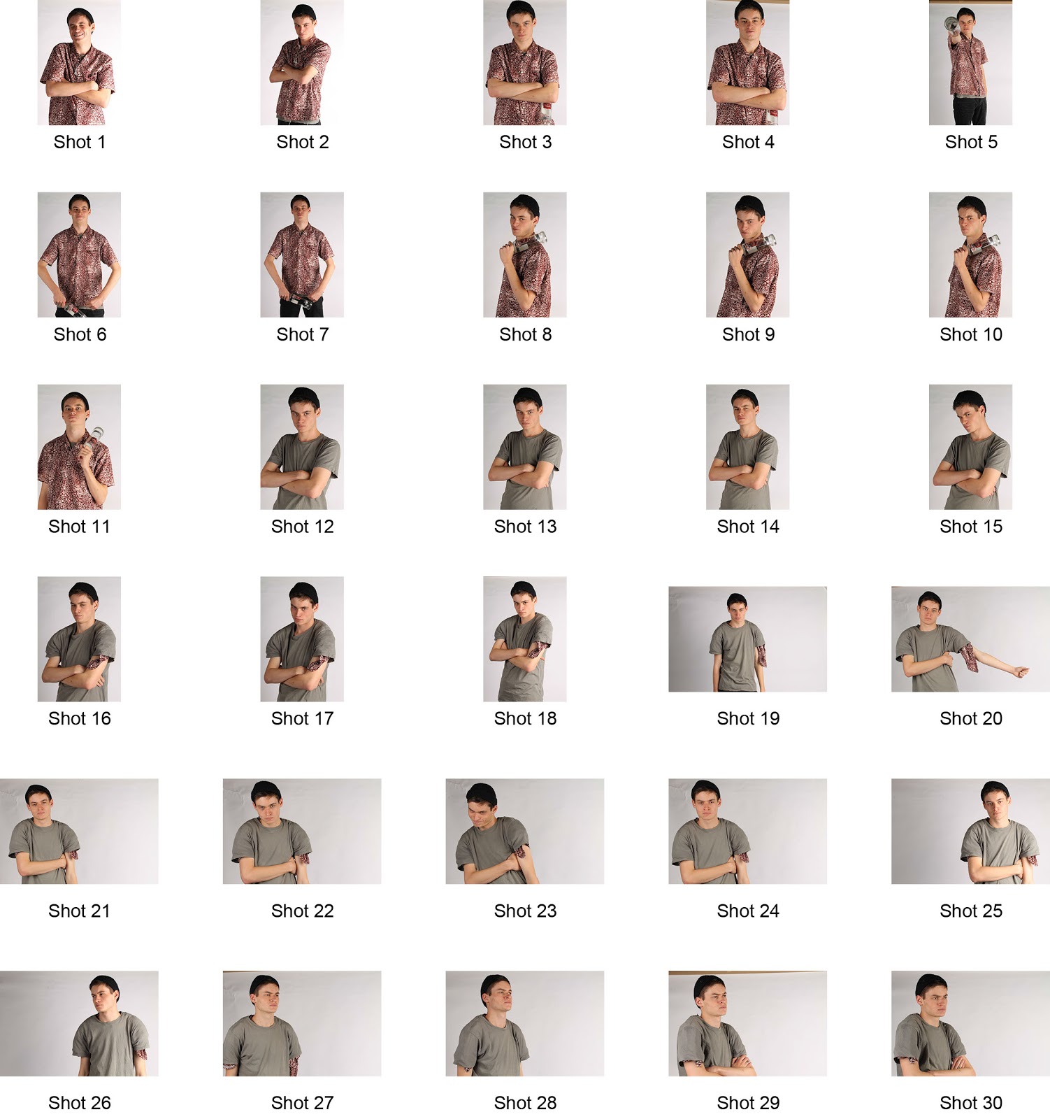 College Blog: Contact Sheets And Lighting Diagrams For Each Shoot