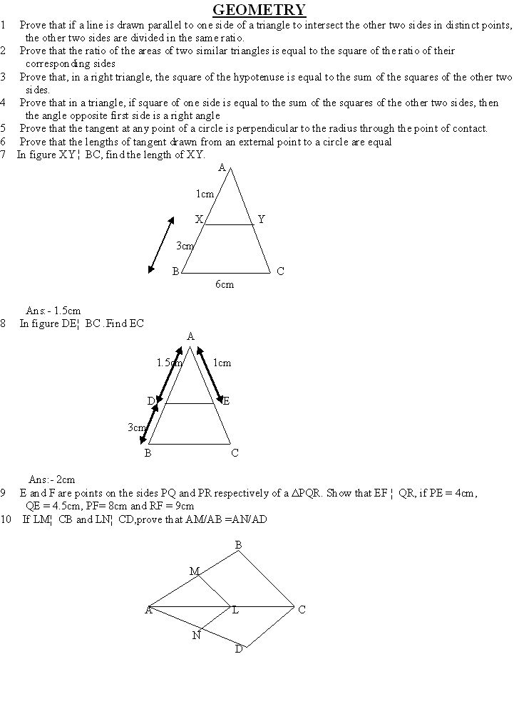 CBSE MATHS: GEOMETRY