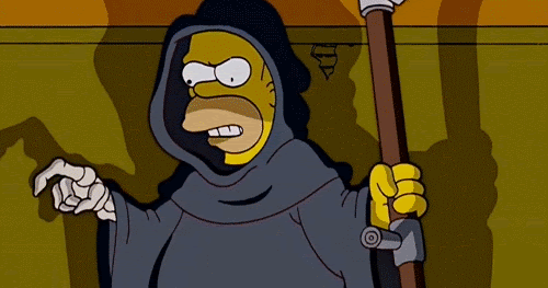 Simpson gif: Homero Simpson el nuevo Grim Reaper