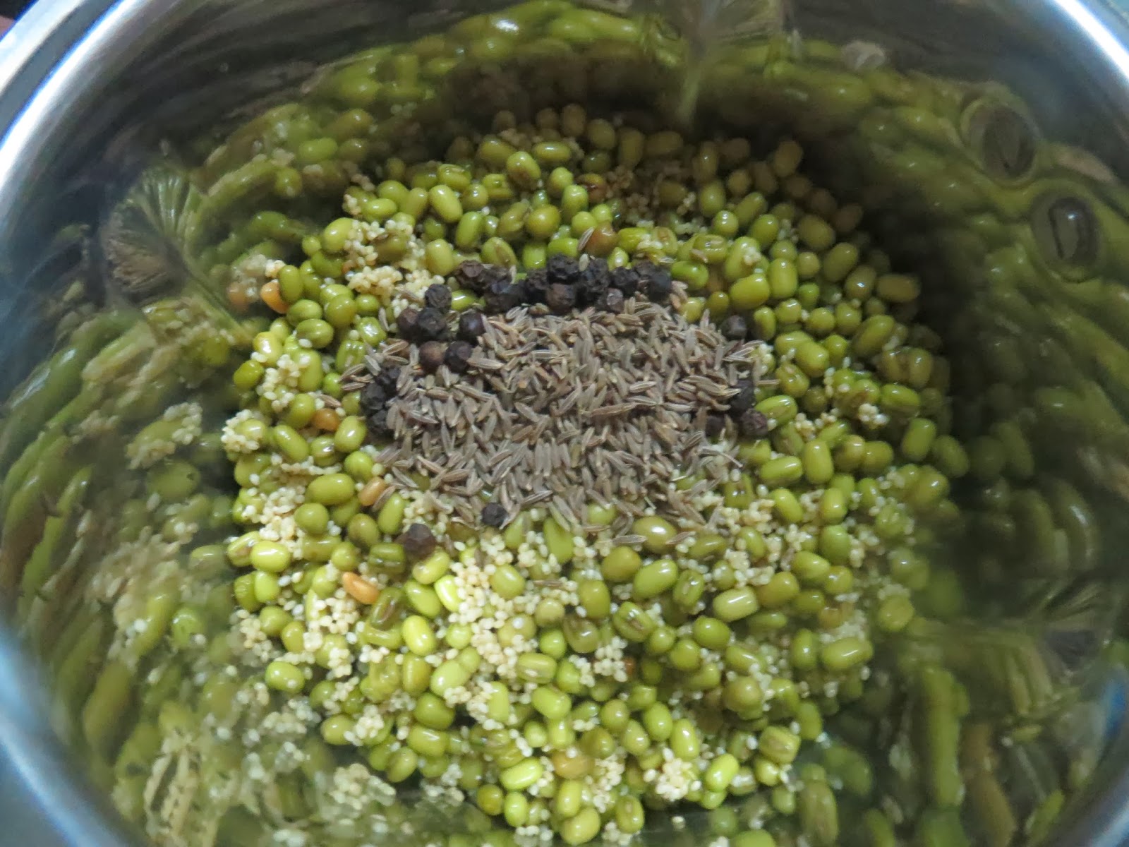 ಅಡಿಗೆ - Adige: Whole Moong & Navane Dosa