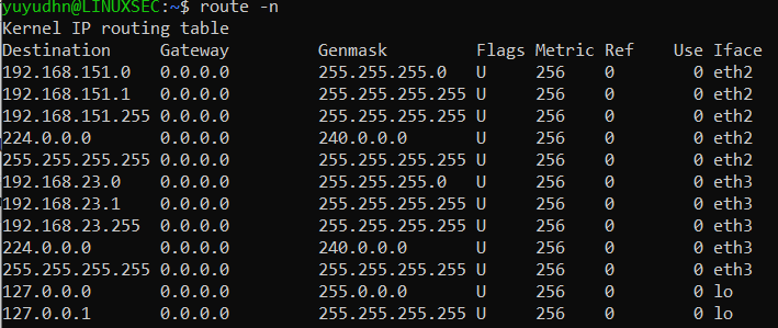 Perintah untuk Melihat Network Routing Table di GNU/Linux - LinuxSec