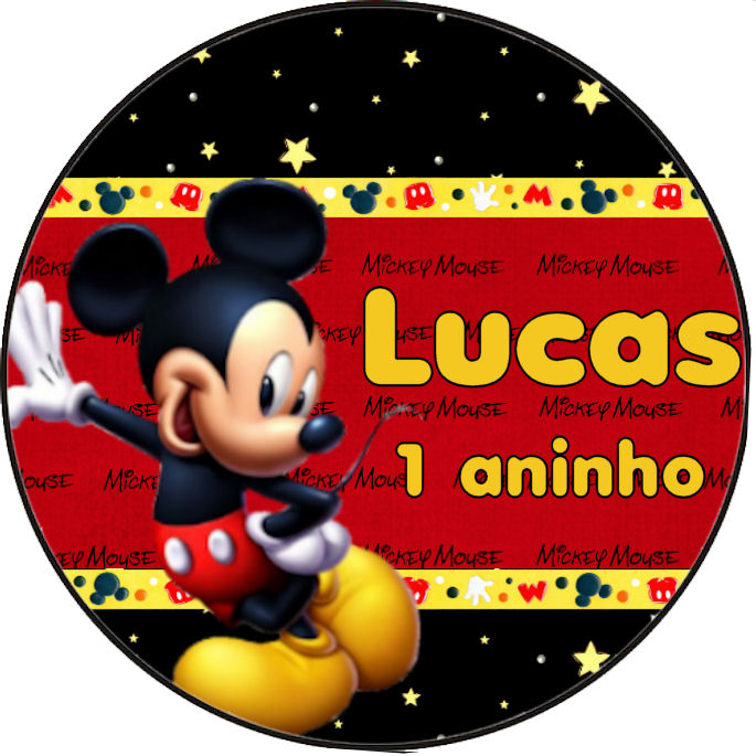 Reino Encantado - Artes Digitais : Arte Redonda Mickey