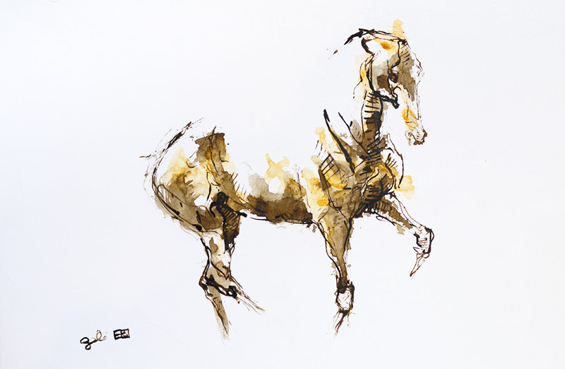 Artospective: Horse Art by Benedicte Gele from France.