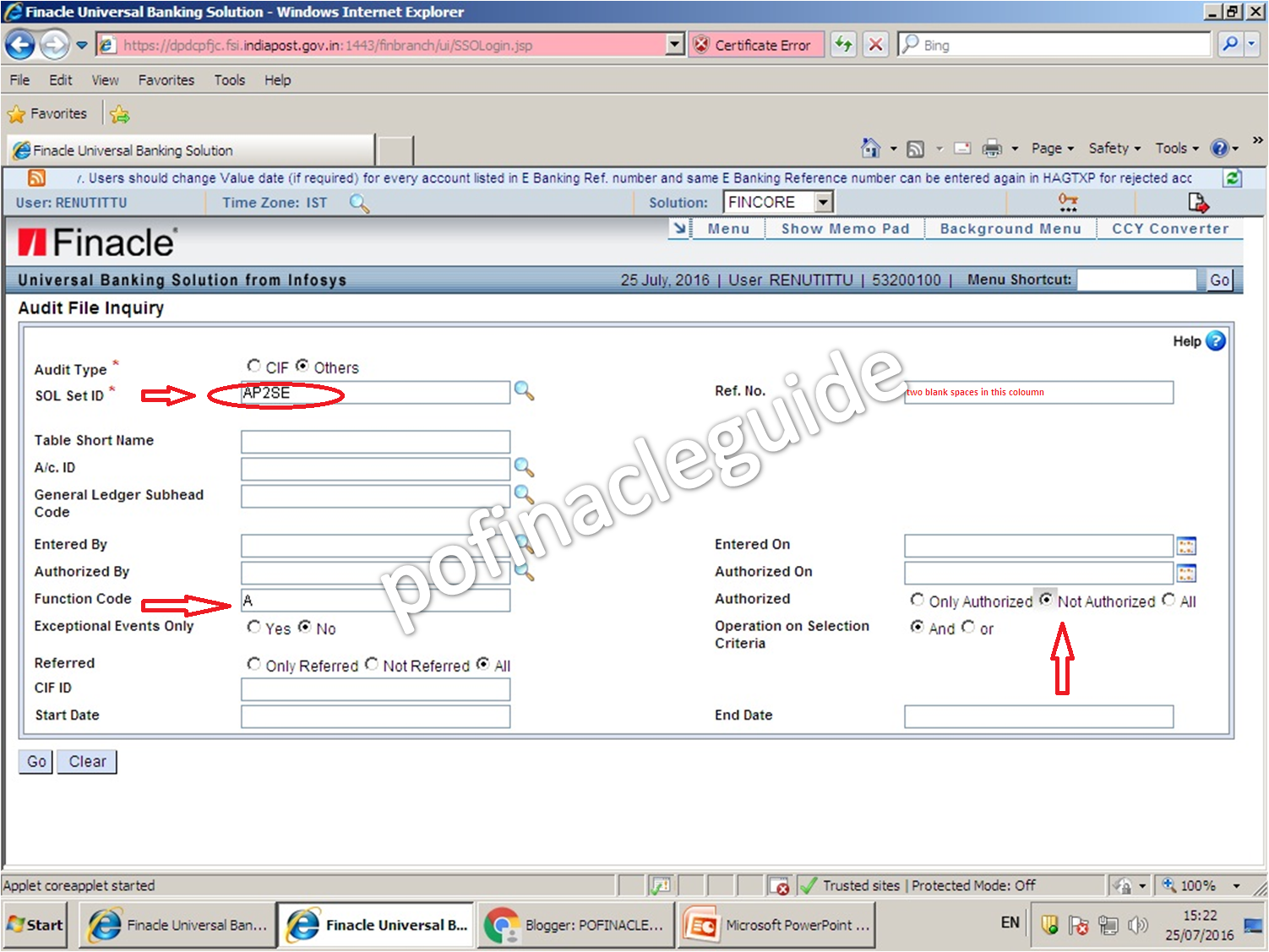 Procedure to trace the unverified accounts using the menu HAFI in DOP ...