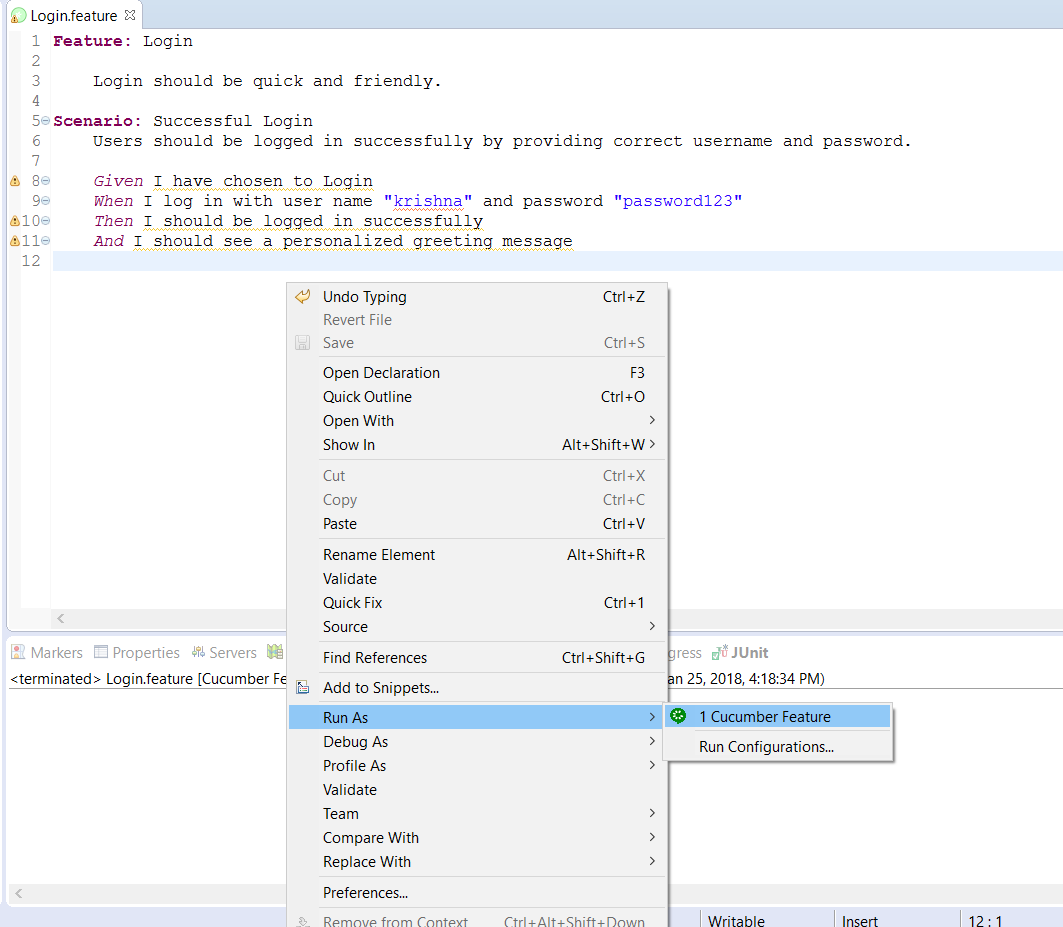 Programming For Beginners Cucumber Generate Source Code From Feature File 8002