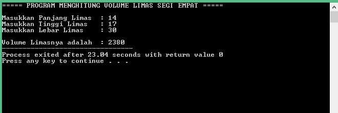 Coding Sederhana C++ Untuk Menghitung Volume Limas - Yuk Ngoding