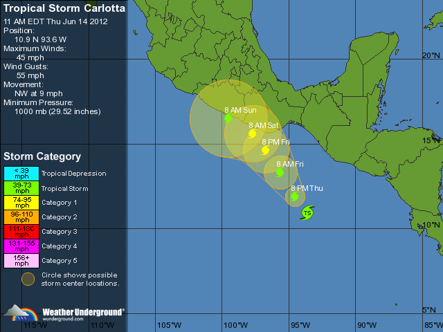 (Continuous Update) Two Killed By Hurricane Carlotta In Mexico