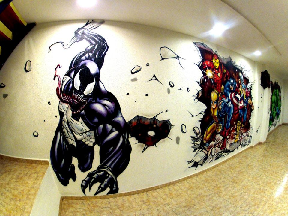 Marvel comics graffiti