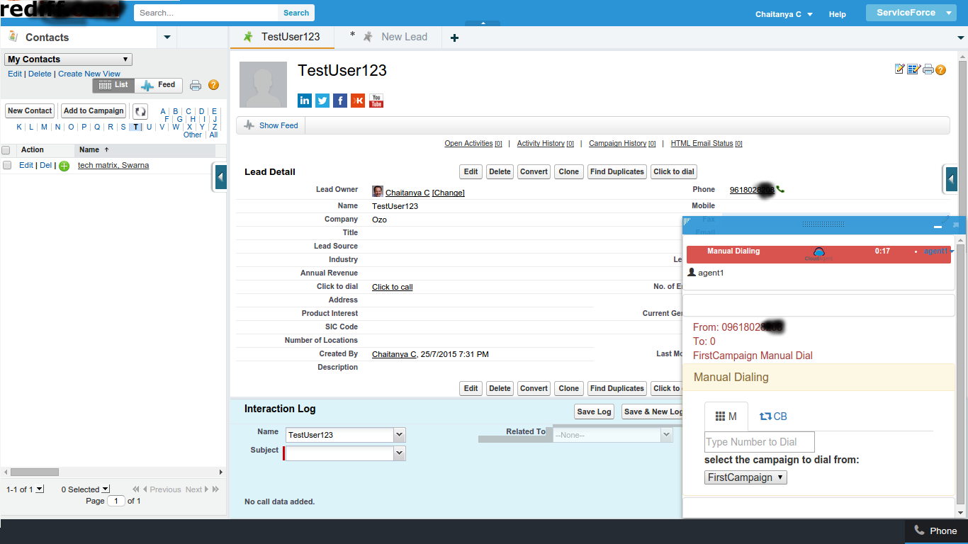 Cloudagent Call Center Integration with Salesforce