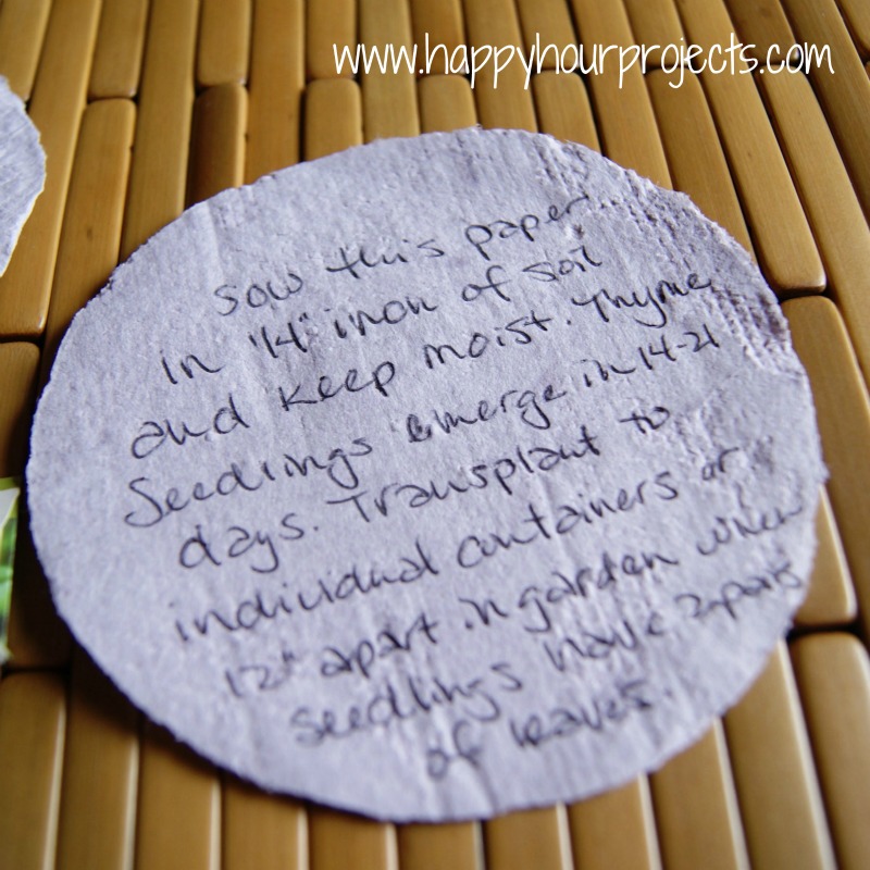 Seed Paper Gift Pots (and Seed Paper Tag Tutorial!) - Happy Hour Projects