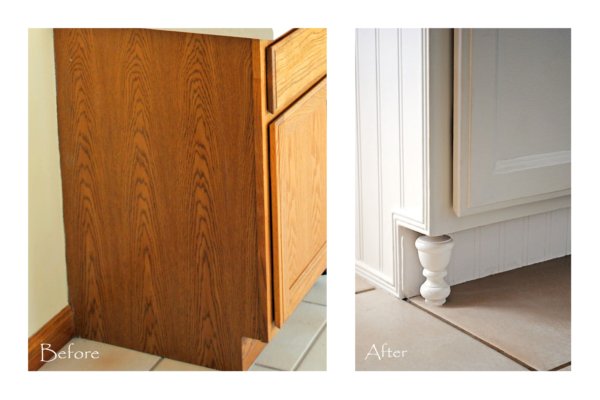 Make Your Own “Frugal” Kitchen Cabinet Feet