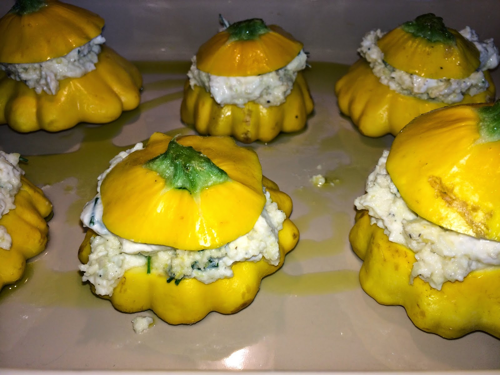 Fleischlos-lecker: Mini-Patisson gefüllt mit Frischkäse