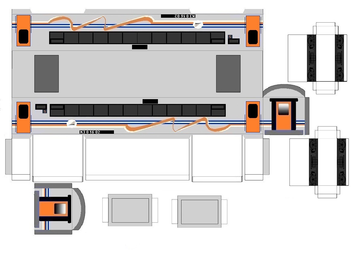PAPERCRAFT KERETA PENUMPANG DAN BARANG INDONESIA 2016