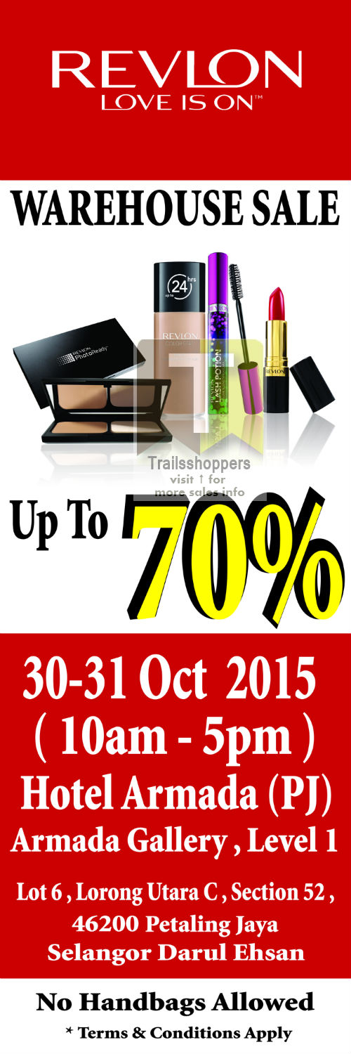 REVLON Malaysia Warehouse Sale: 30-31 OCT 2015 - Trailsshoppers Online ...