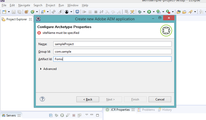 AEM/CQ5 : Configuration of AEM Plugin for Eclipse