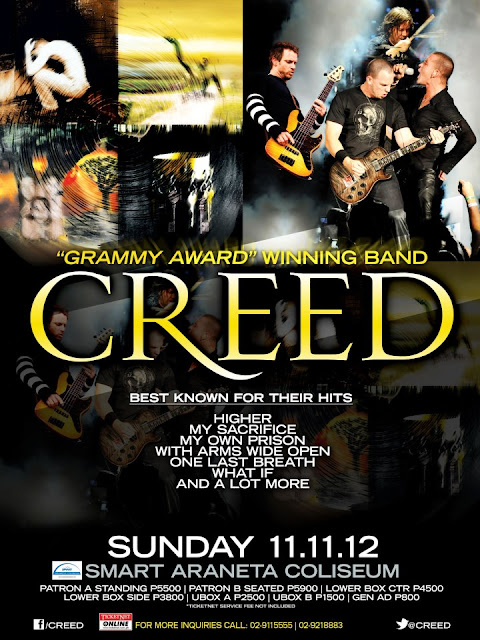 Creed Merchandise Available this November ~ AVICIIRESETTOPERFORM