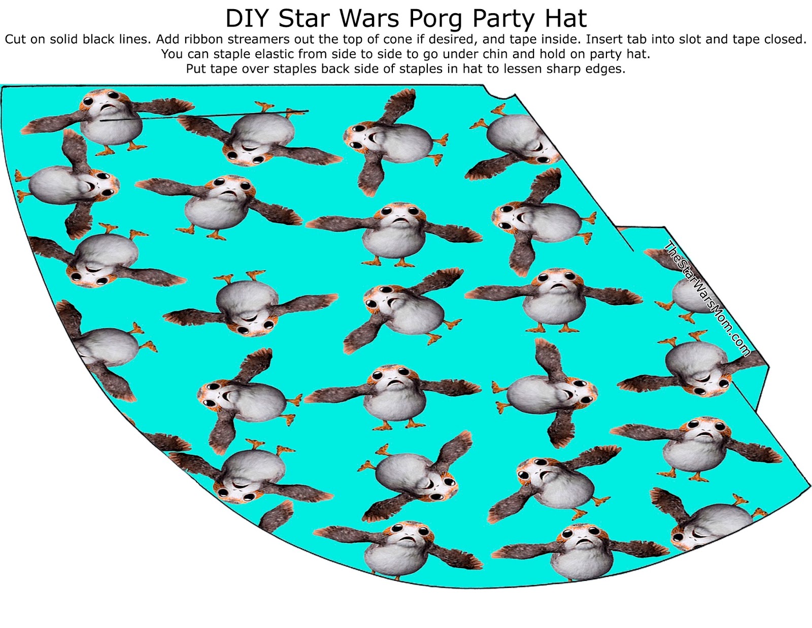 DIY Porg Party Hats - Porgfect for Birthdays, Baby Showers, and ...