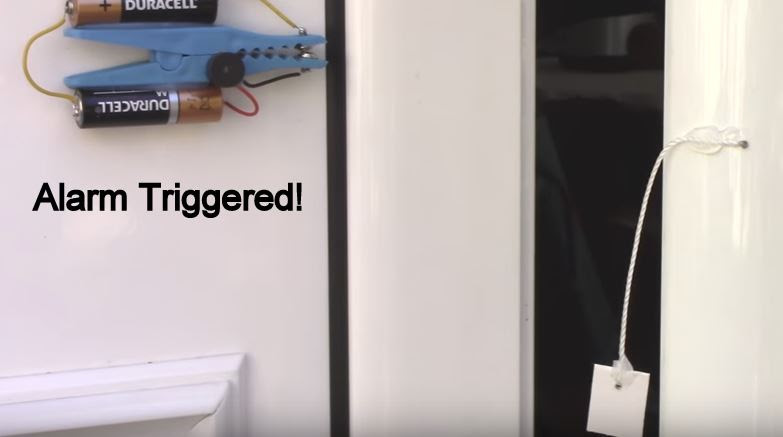 A Simple Door Alarm Using a Clothes Peg