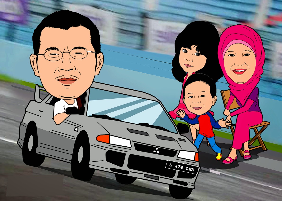 jasa karikatur murah: Karikatur Tema Mobil
