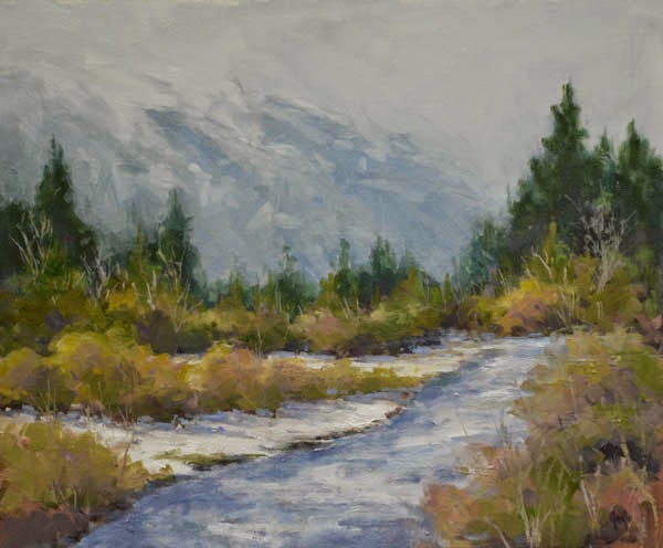 Barbara Churchley Fine Art: Impressionism Colorado Snow Landscape Oil ...