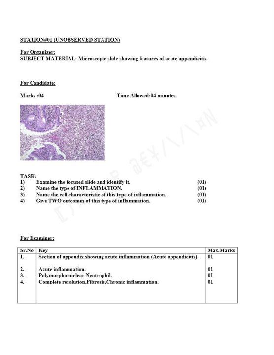 Pathology OSPE Paper 1
