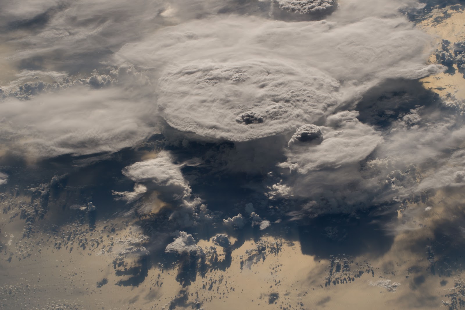 Clouds over Pacific Ocean seen from the International Space Station ...