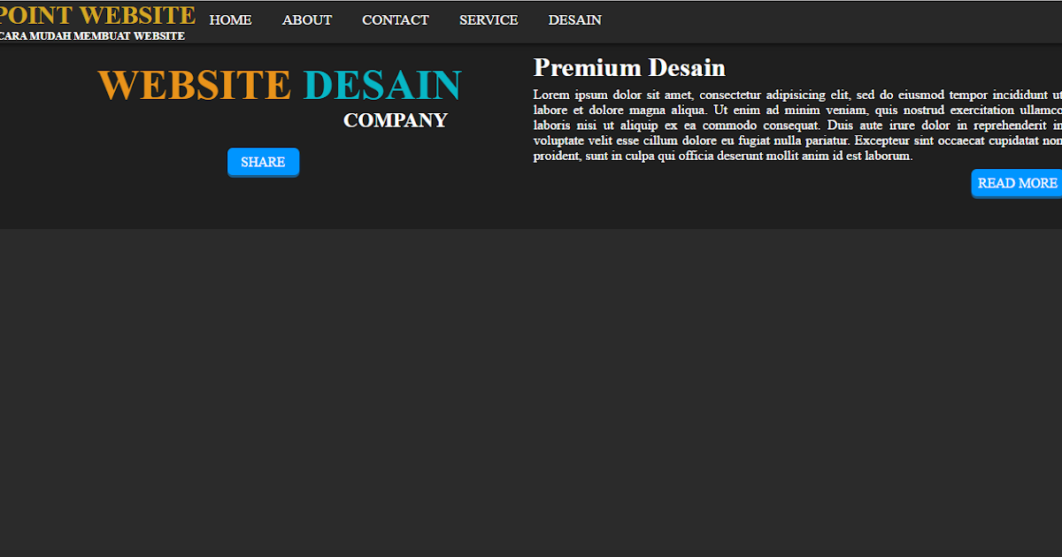 Cara Paling Mudah Membuat Menu Navigasi Responsive - Point Website Cara Paling Mudah Membuat Menu Navigasi Responsive - Point Website