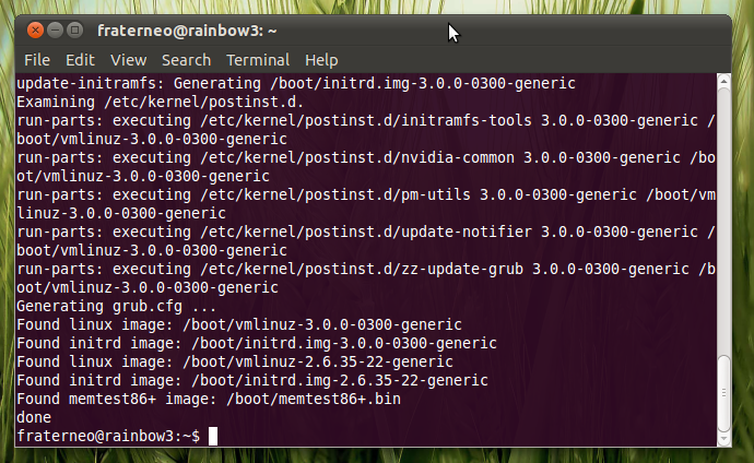 fraterneo GNU/Linux: Instalando el Kernel 3.0 en Ubuntu 10.10./11.04