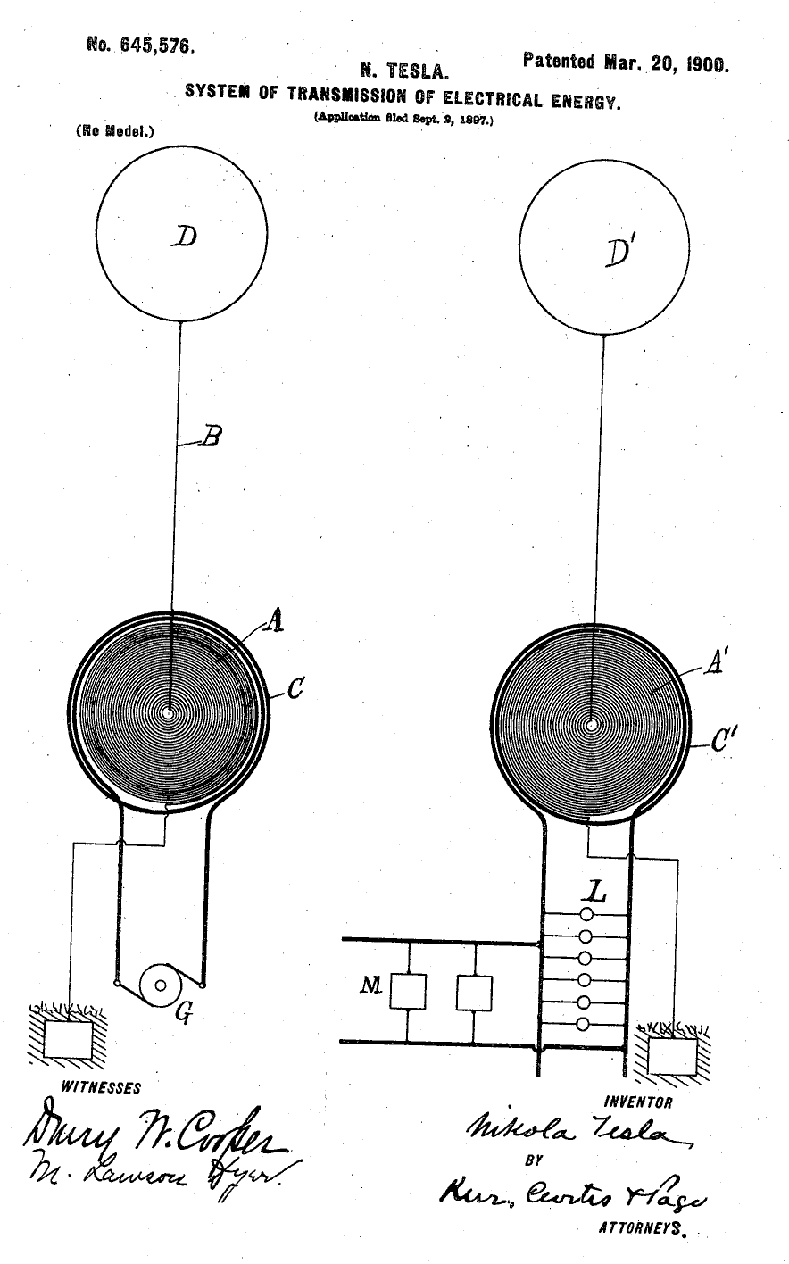 Los relatos de samiD: Patentes de Tesla. Transmisión de energía sin cables.