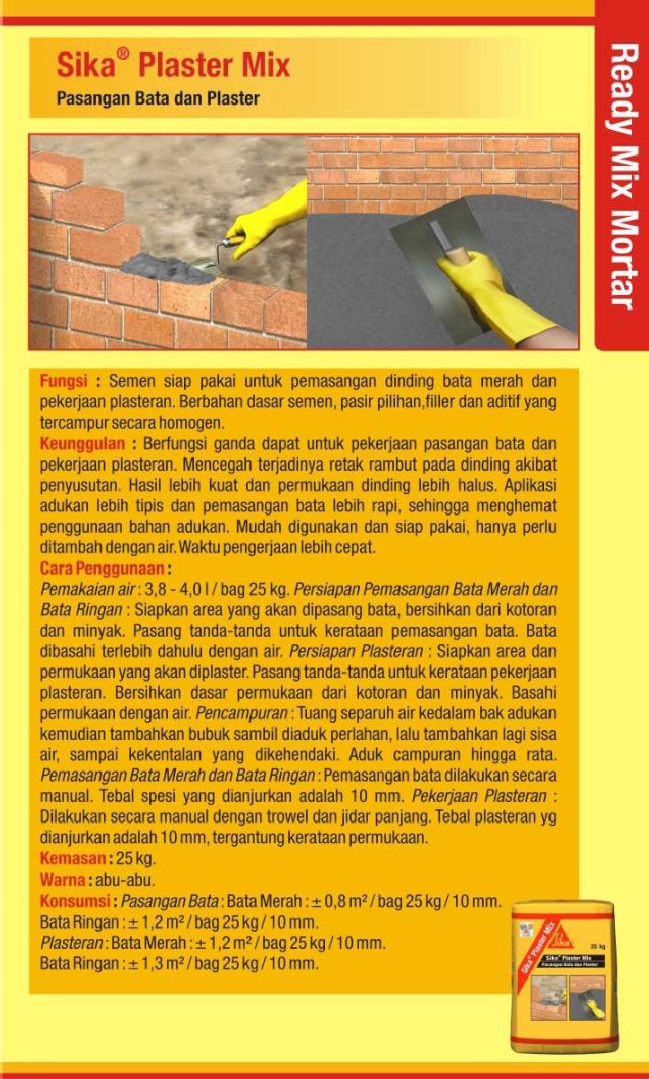 Readymix Mortar : SIKA - [Suplier-Material] Pemasuk Material Bangunan