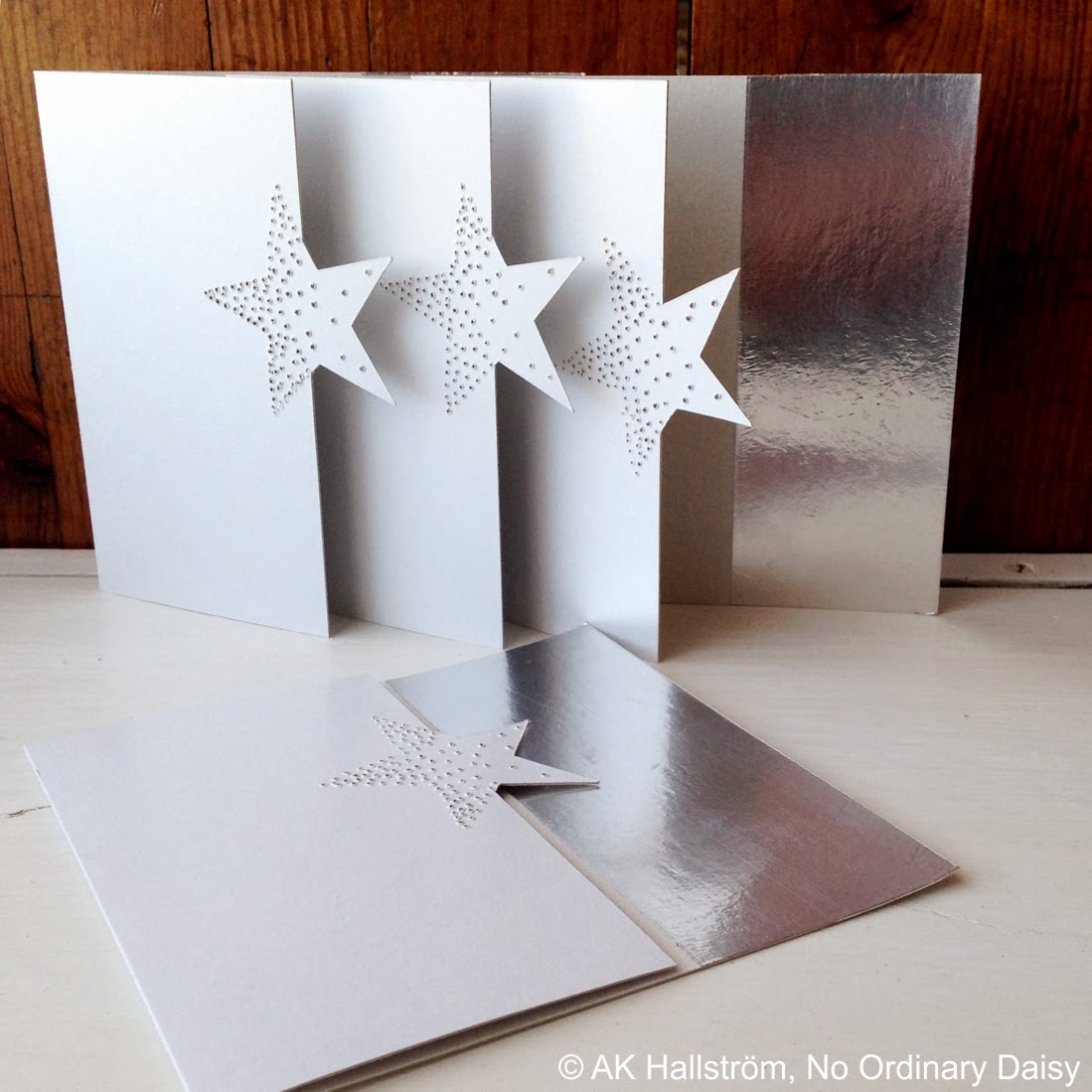 No Ordinary Daisy pysselblogg: Minimalistiska julkort med aluminiumtejp DIY