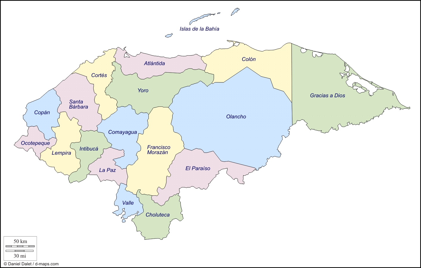 Mapa Politico De Honduras Para Que Sirve Y Cual Es Su Funcion Images