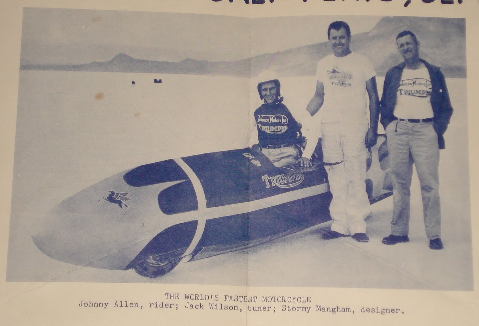 Nostalgia on Wheels: ORIGINAL 1955 Johnny Allen Triumph Streamliner ...