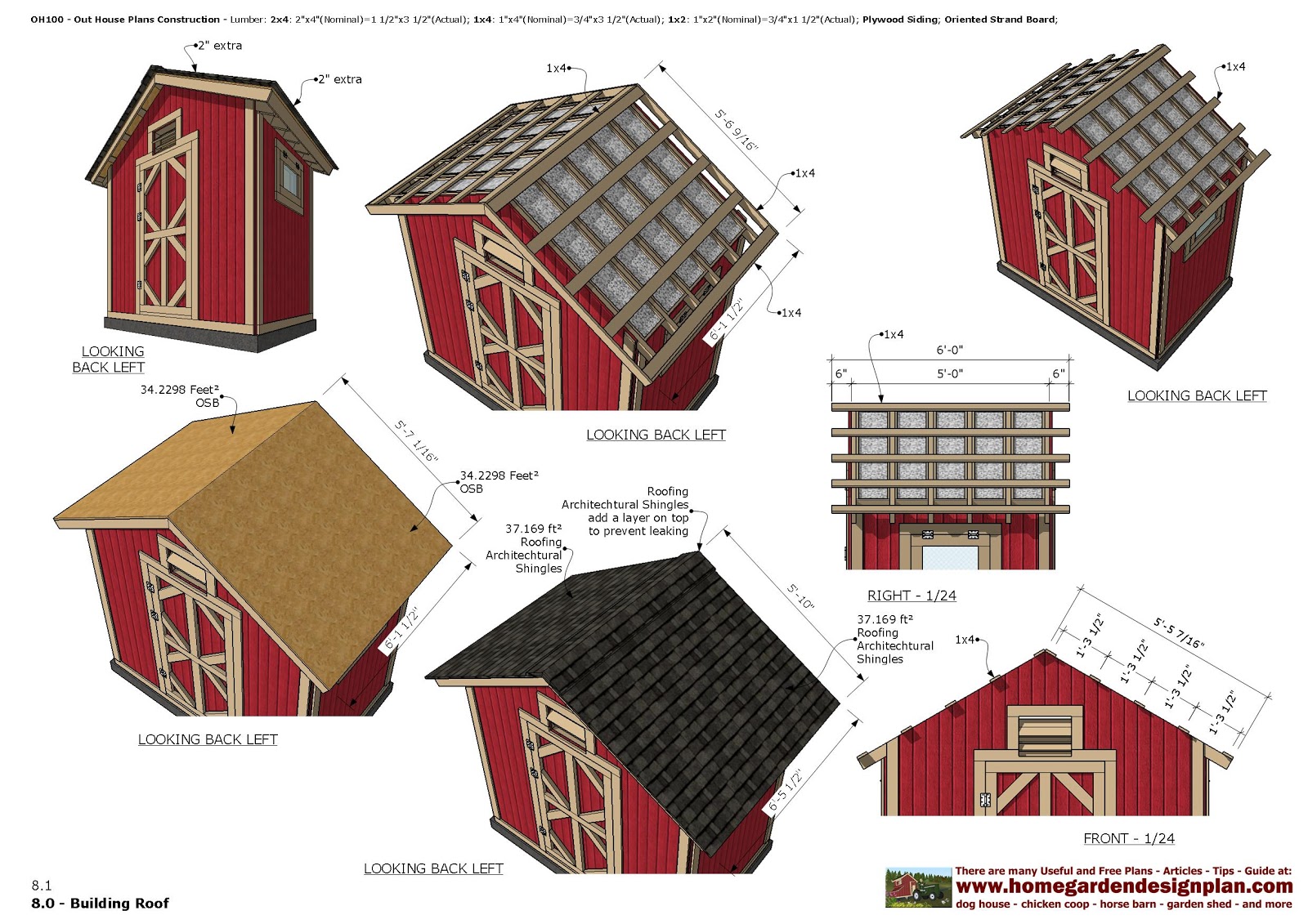 home garden plans: OH100 - Out House Plans Construction - Out House ... home garden plans: OH100 - Out House Plans Construction - Out House ...